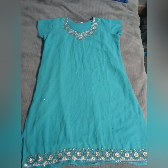 Ethnic Indian Wear | Sarees | 69indian Sareeindian Size 4sea Blue Sheer ...
